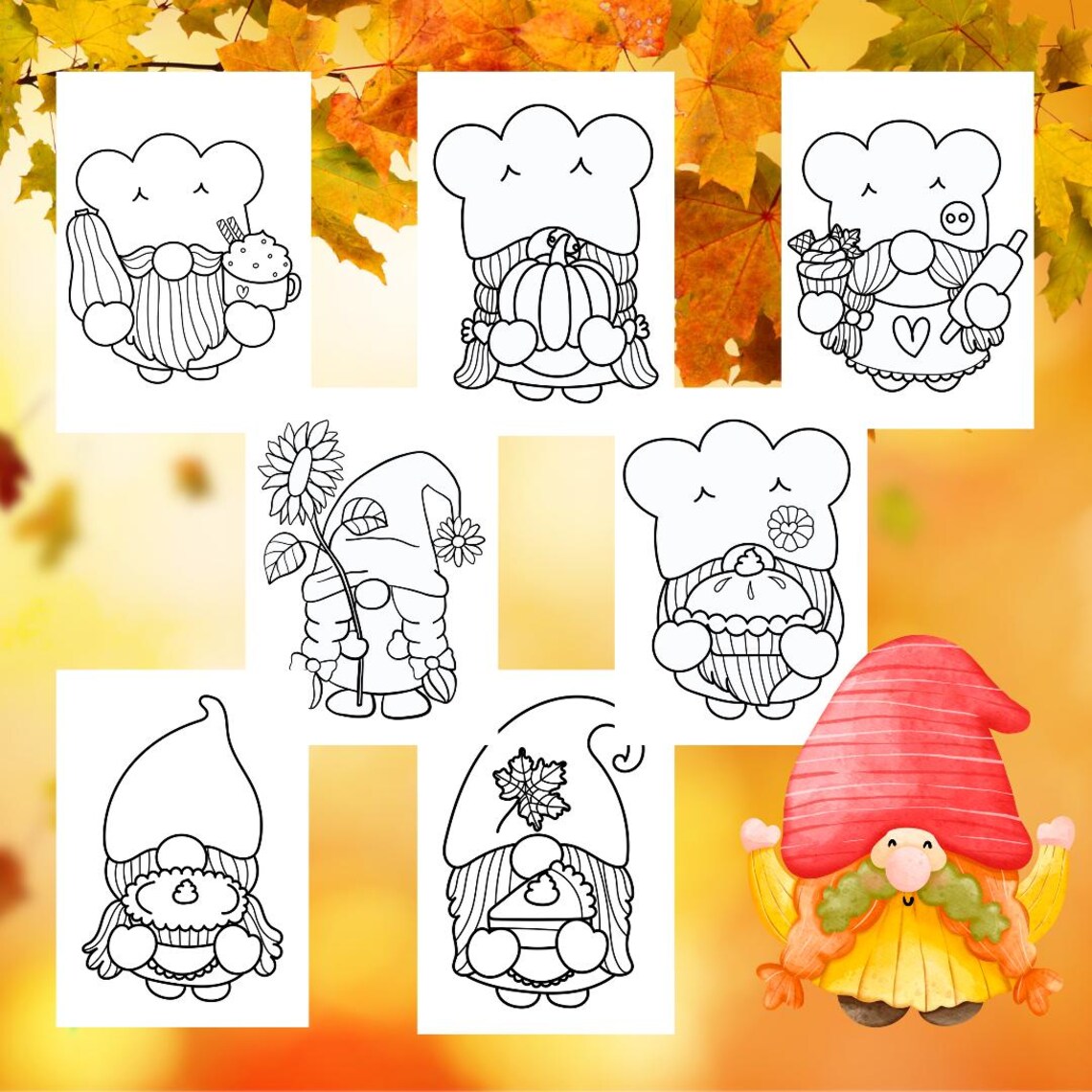 Autumn Coloring Pages Bundle for Kindergarten - Pumpkin Pie Fun - Etsy