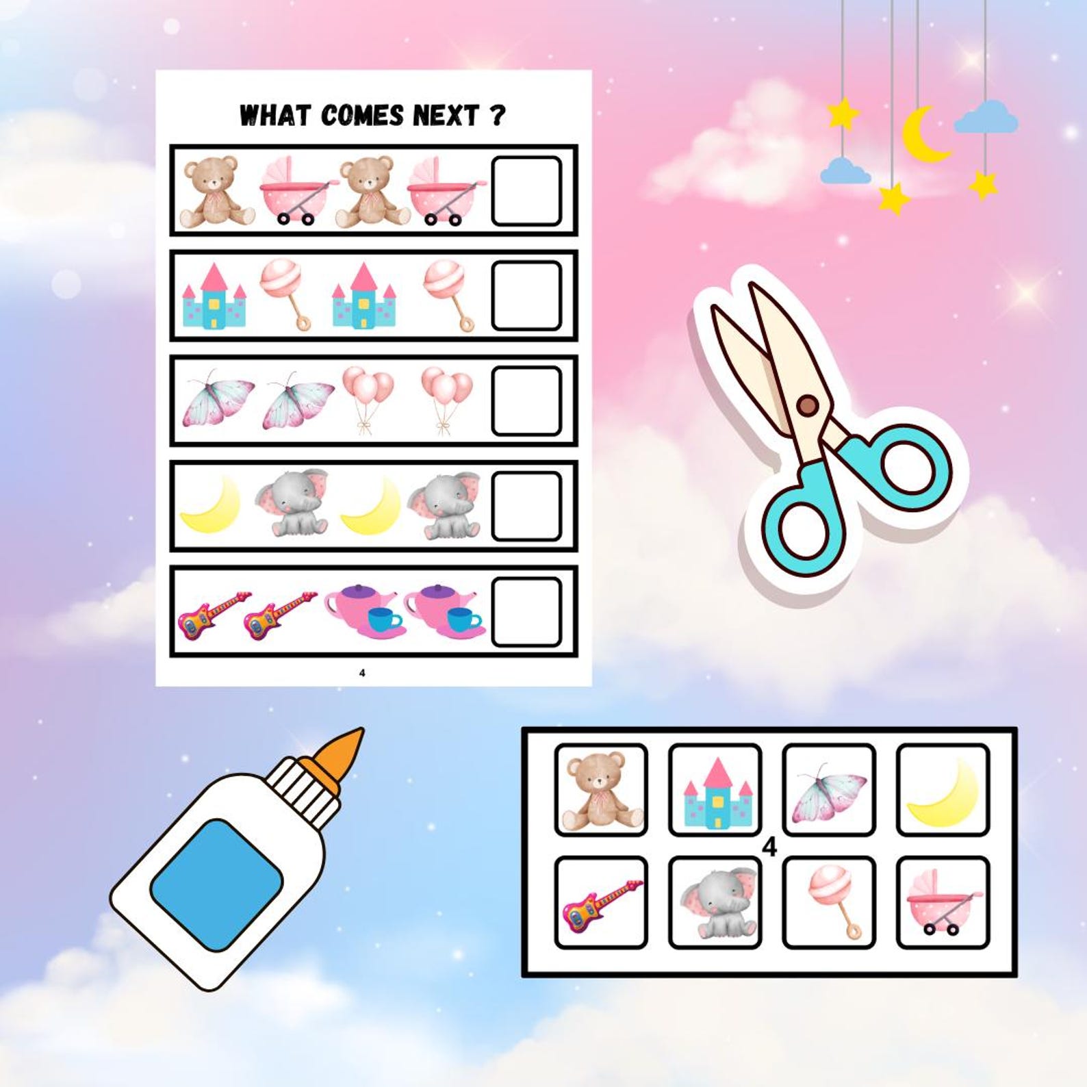 What Comes Next Worksheets Toys,pattern Activity Worksheets, Busy Book ...
