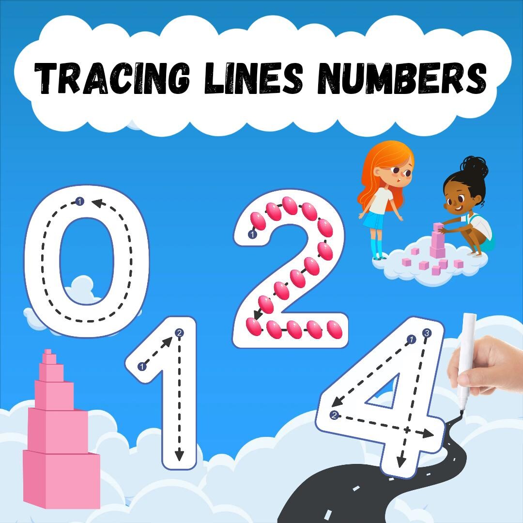 Interactive Number Tracing Worksheets: Printable Kids Learning Cards - Etsy