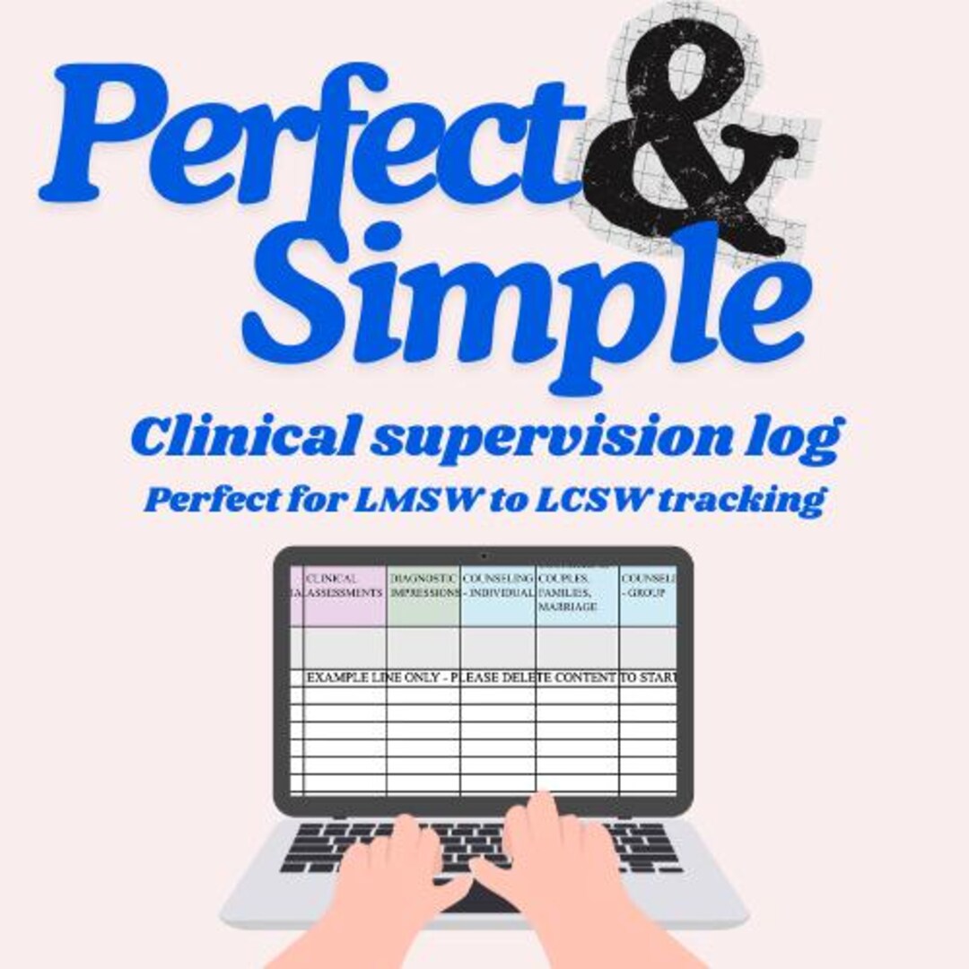 Clinical Supervision Hours Log, Form Tracker, Hours Template, Google ...