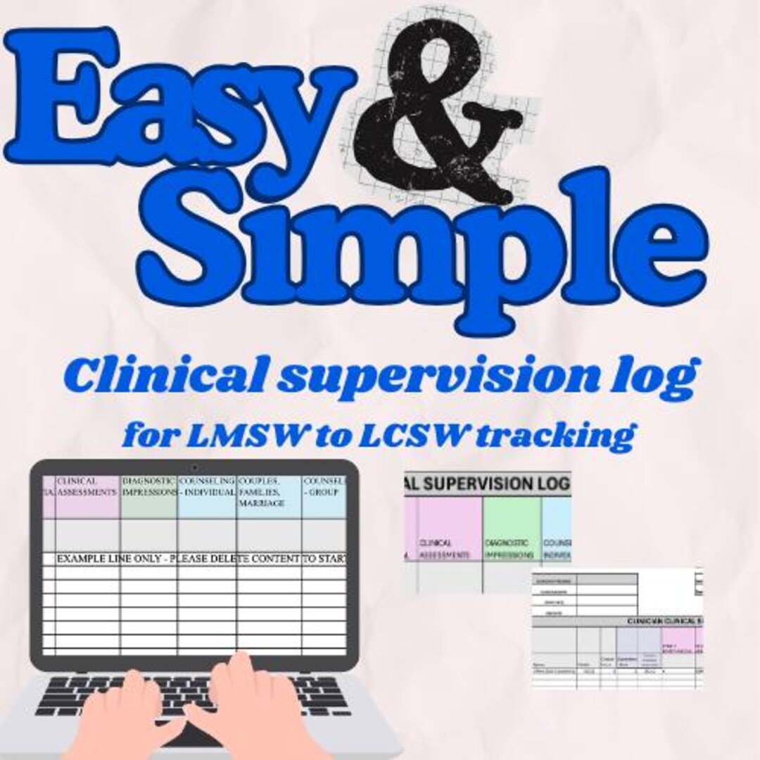 Clinical Supervision Hours Log, Form Tracker, Hours Template, Google ...