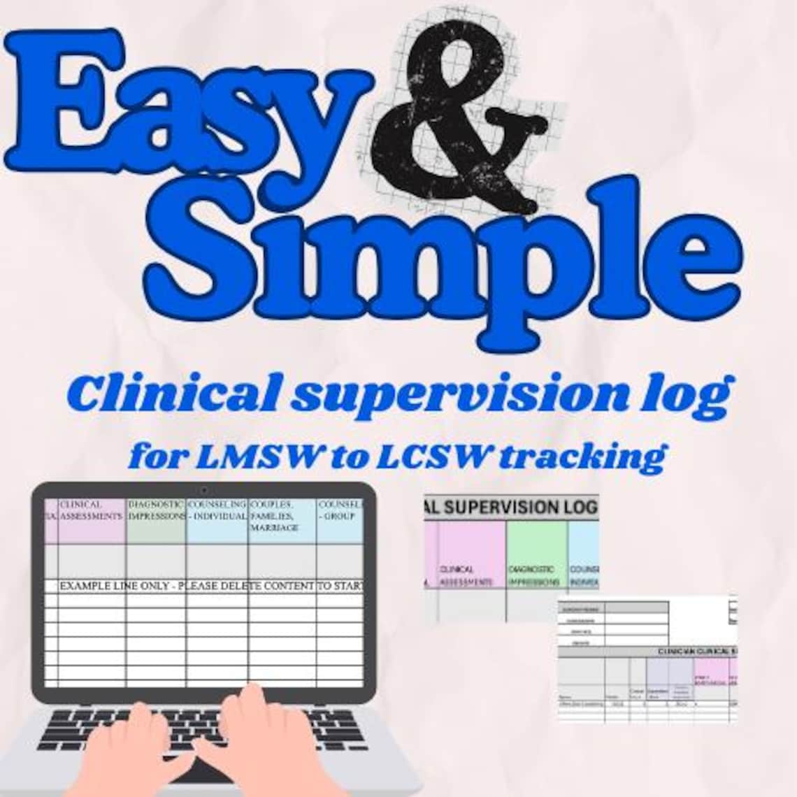 Clinical Supervision Hours Log, Form Tracker, Hours Template, Google ...