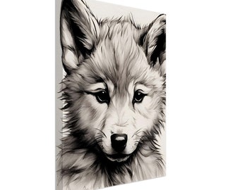 Lone Wolf Cub Digital Download, Instant Wall Art, Home Decor, Cute ...