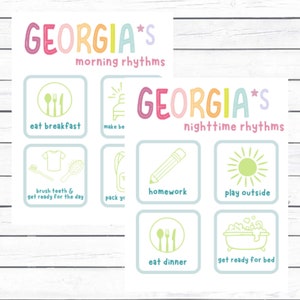 Morning and Nighttime Routine Chart - Etsy