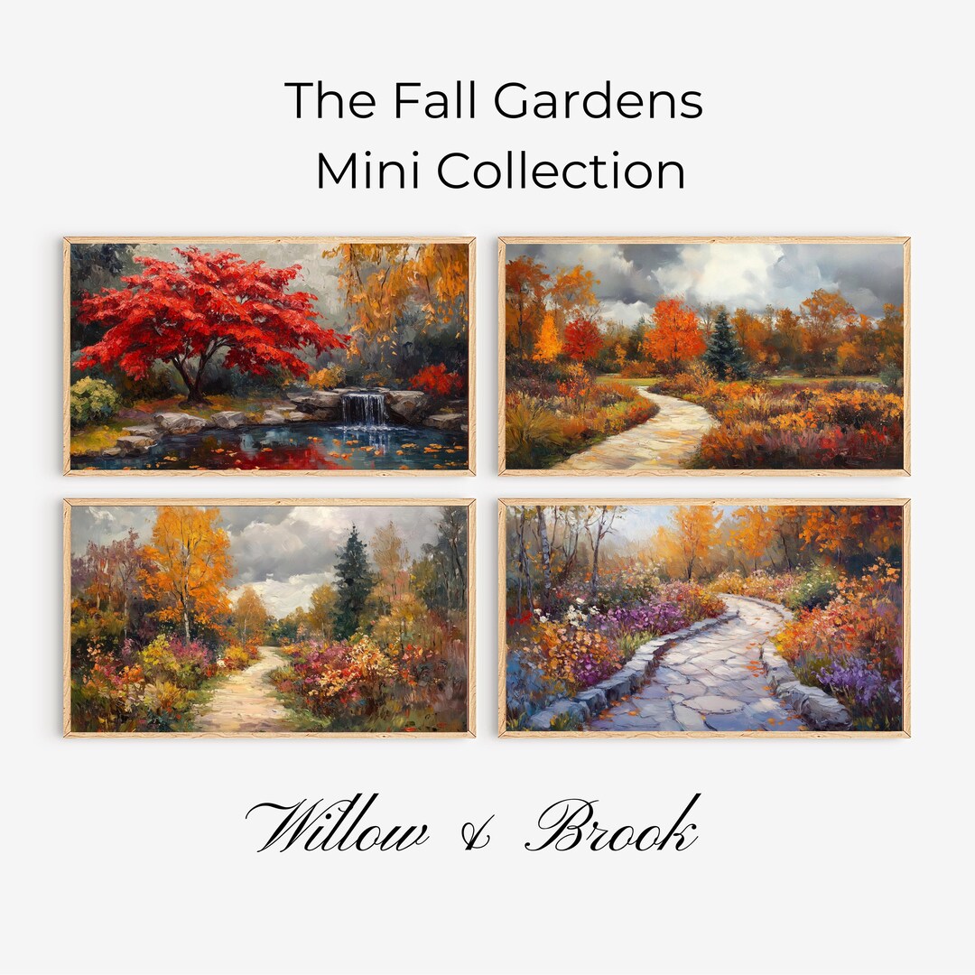 Frame TV Autumn Art Bundle: Fall Garden Oil Painting Artwork Collection ...
