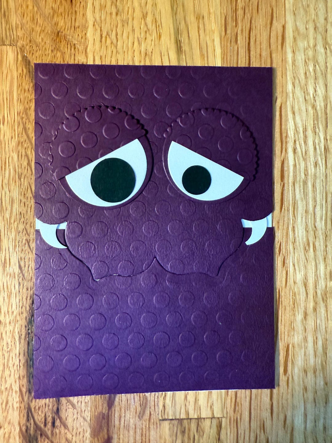 Happy Birthday Monster Card in Purple. - Etsy