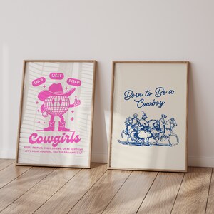 Set of 16 Coastal Cowgirl Print Country Retro Disco Trendy Aesthetic ...