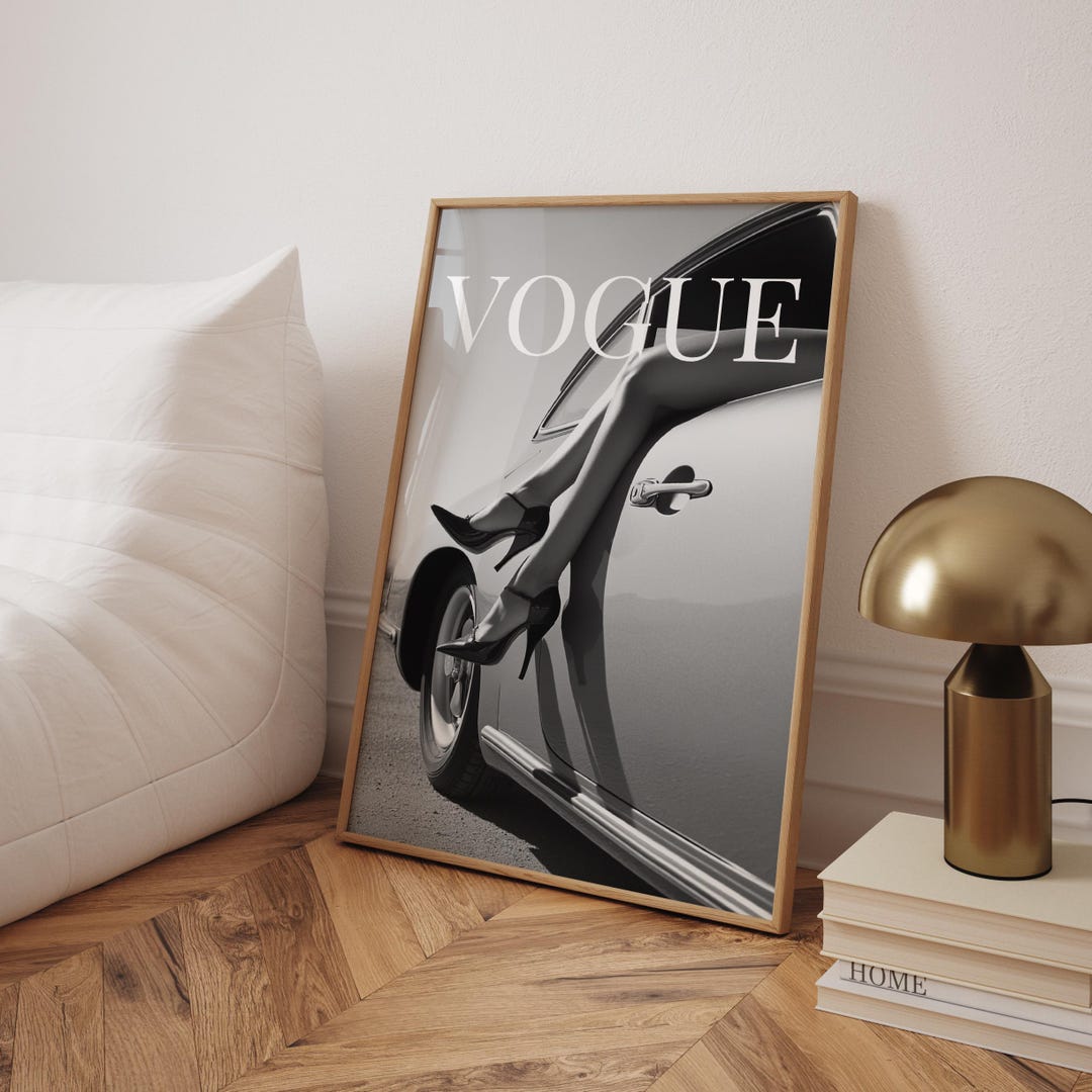 Vogue Cover Magazine Wall Art Aesthetic Prints Minimalist Black and ...