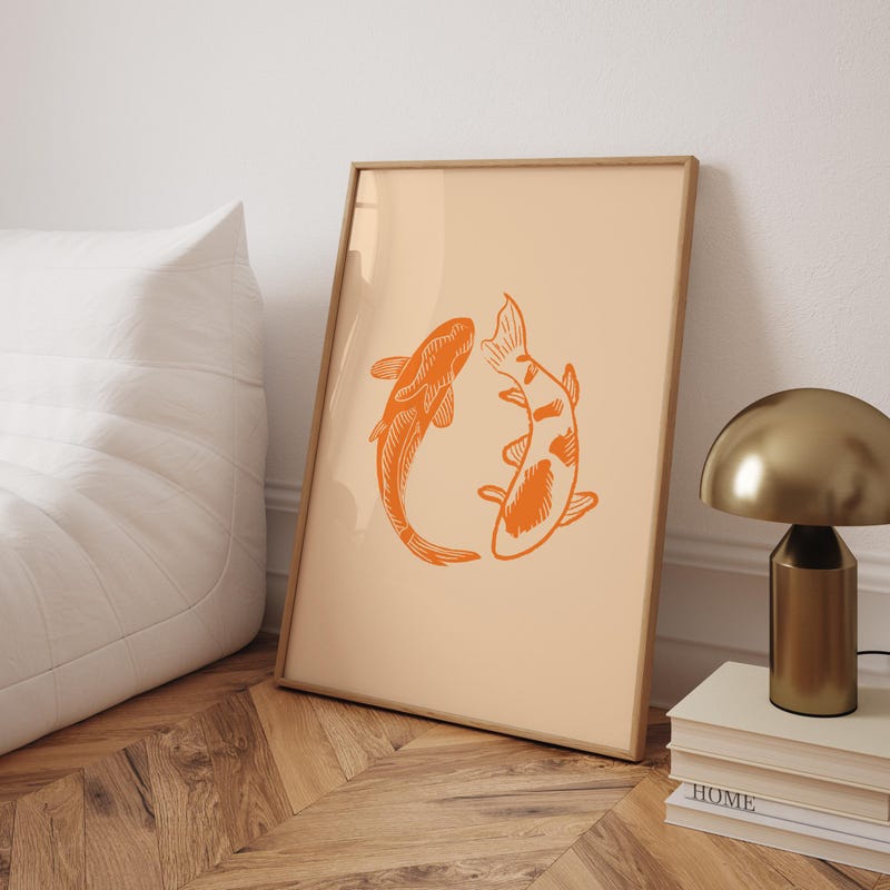 Koi Print - Etsy