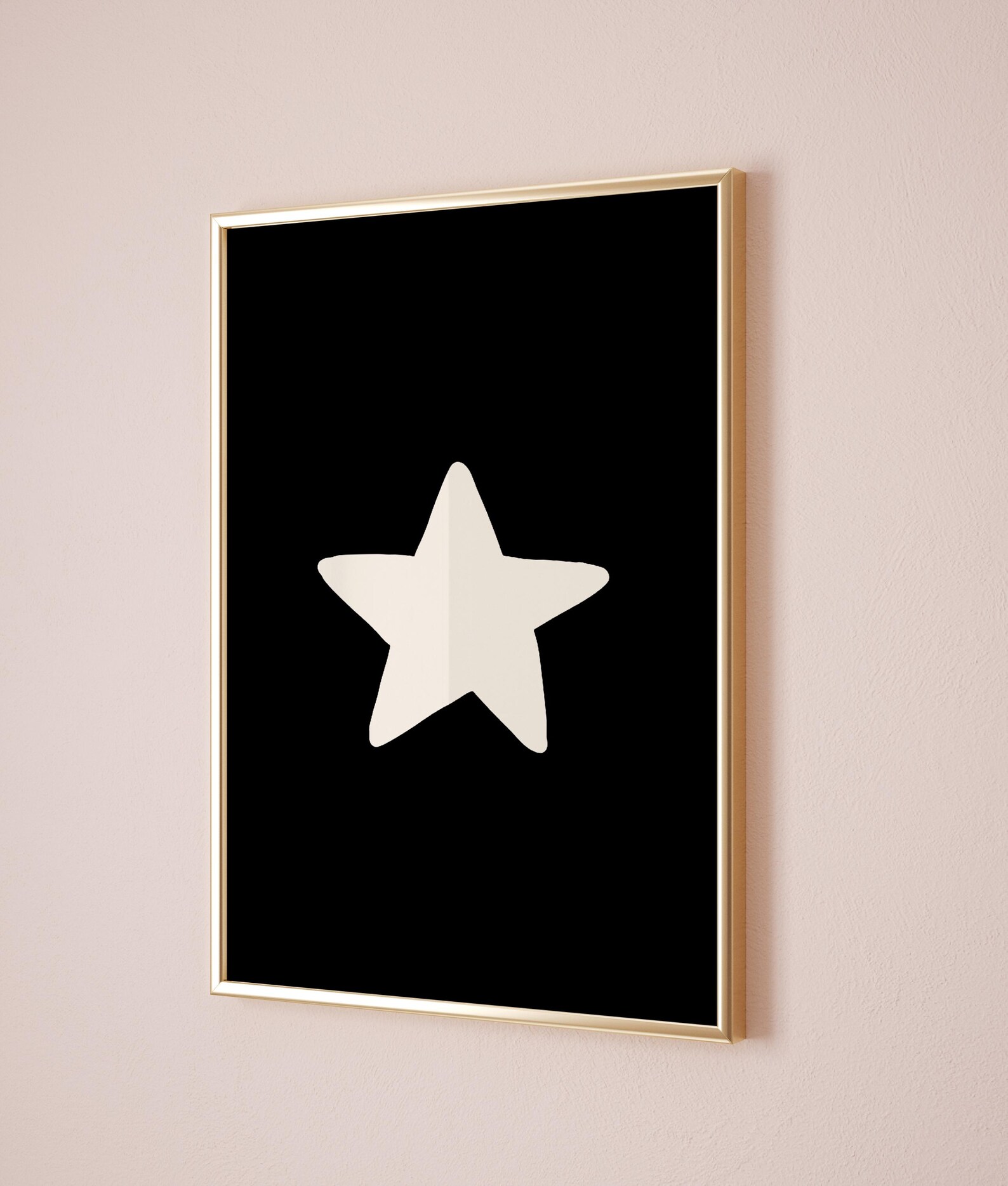Black Star Prints Cute Bedroom Wall Art Minimalist Wall Decor College ...