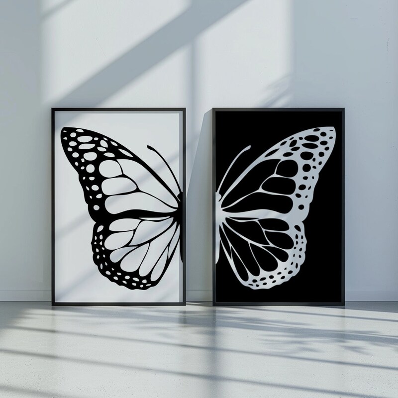 Split Butterfly Art - Etsy