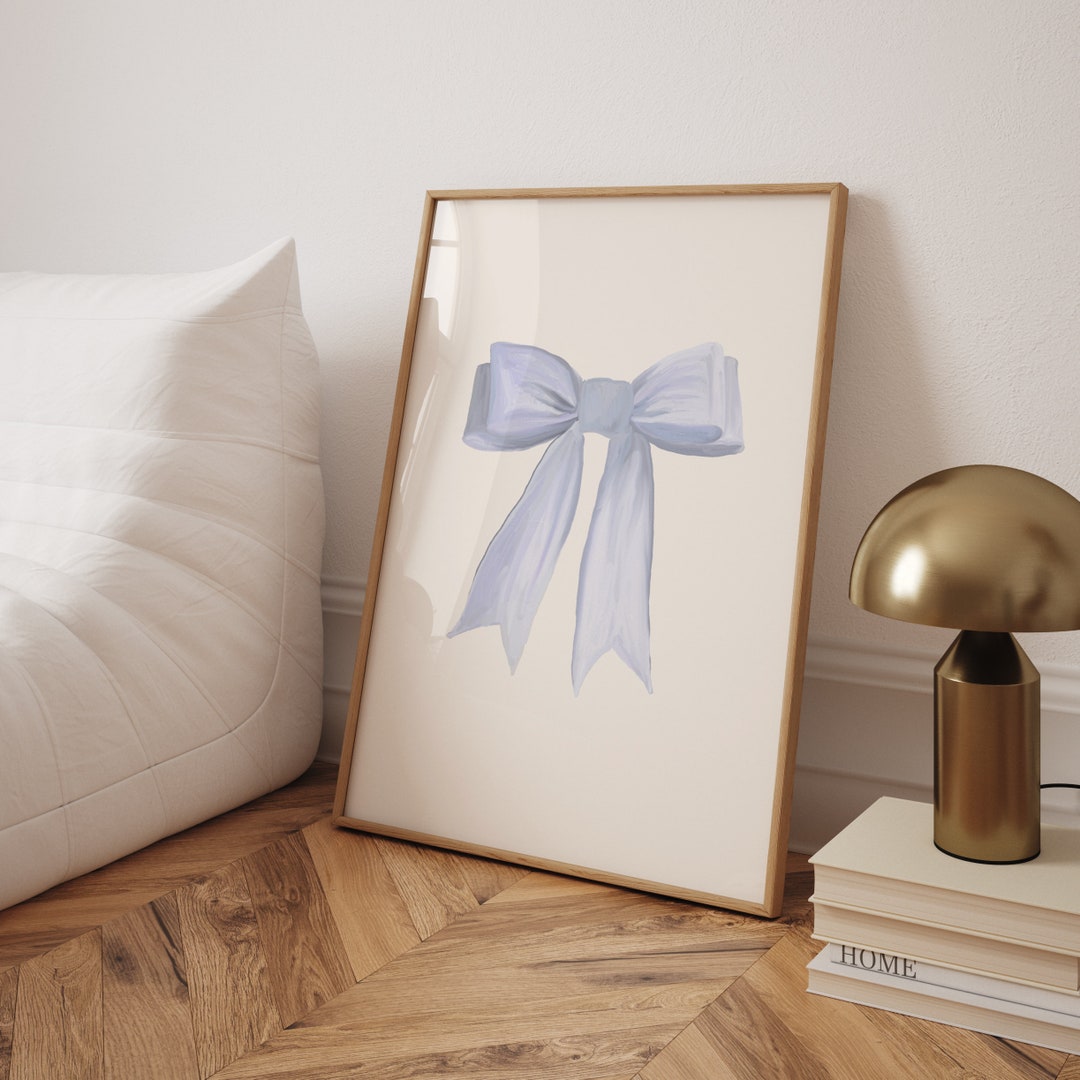 White Bow Print Vintage Instant Wall Print Minimalist Printable Wall ...