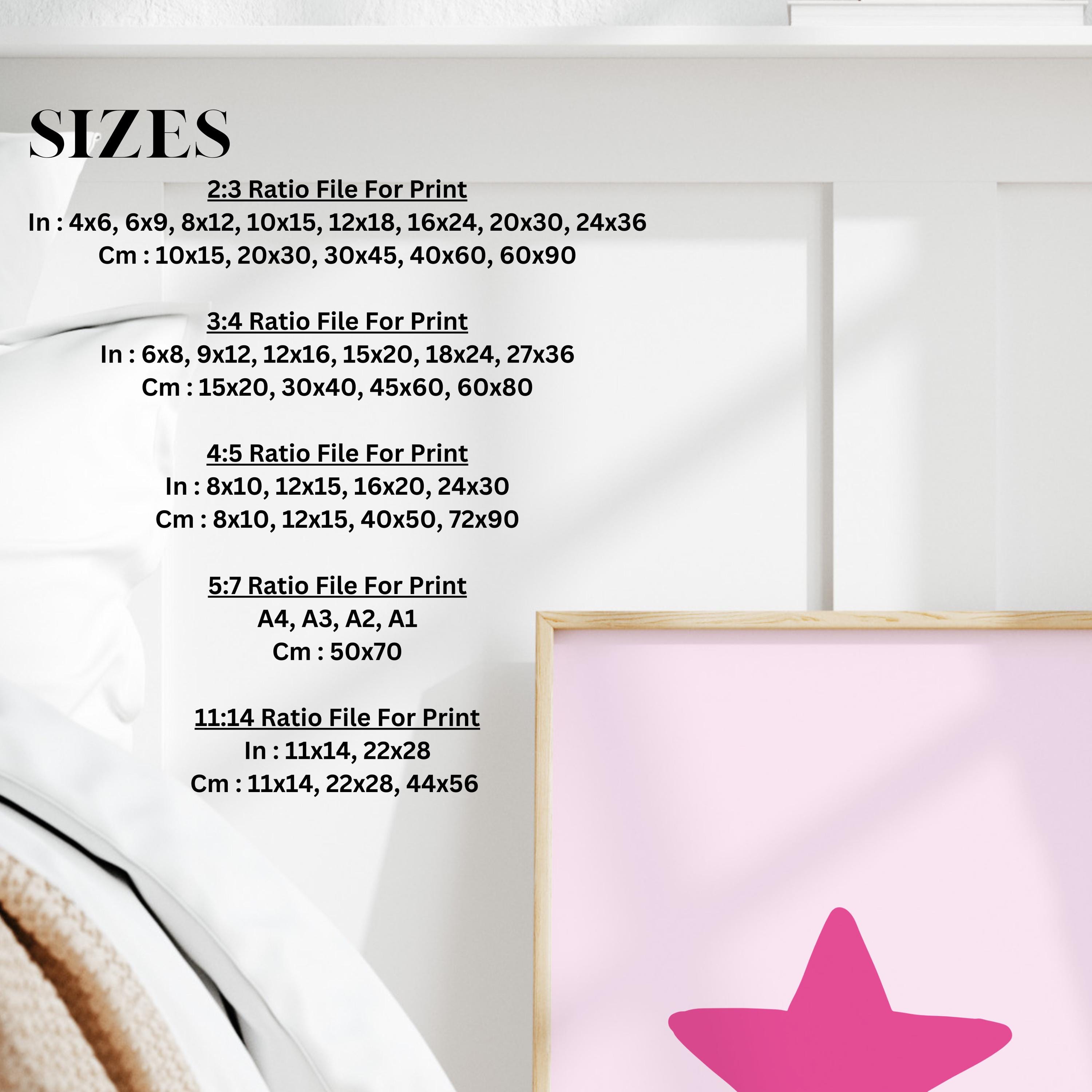 Pink Star Print Retro Star Art Print Trendy Instant Download Aesthetic ...