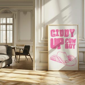 Giddy up Cowboy Print Aesthetic Apartment Trendy Western Yeehaw Poster ...