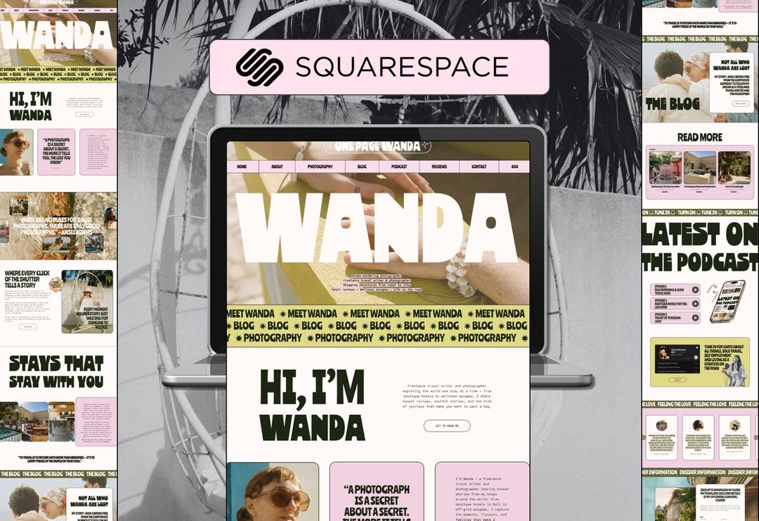 Website Template Squarespace - Squarespace Template, Squarespace ...