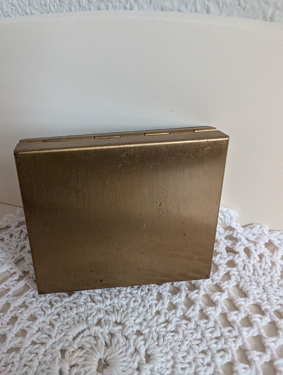 Vintage powder compact 1930's. Hand painted. - Gem