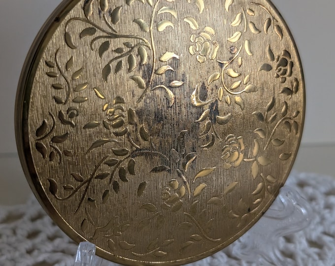 Vintage Stratton Powder Compact.rose and Star Compact. 1950's. With ...