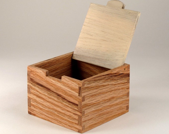 Wooden Trinket Box With White Lid - Etsy