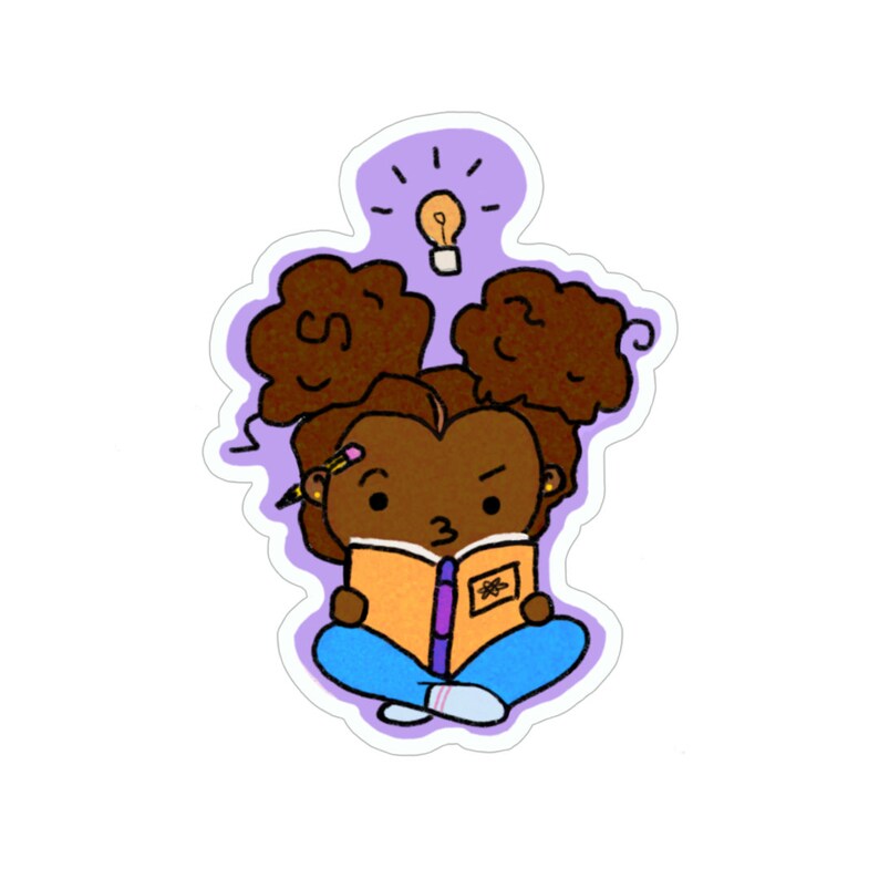 A Girl With Big Ideas Sticker Cute Science Sticker POC in Stem Black ...