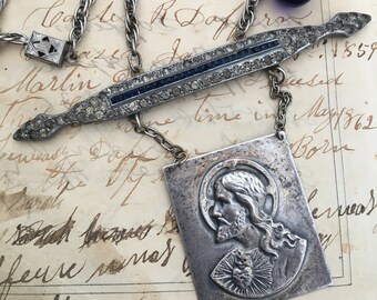 Rhinestone Jesus Pin - Etsy