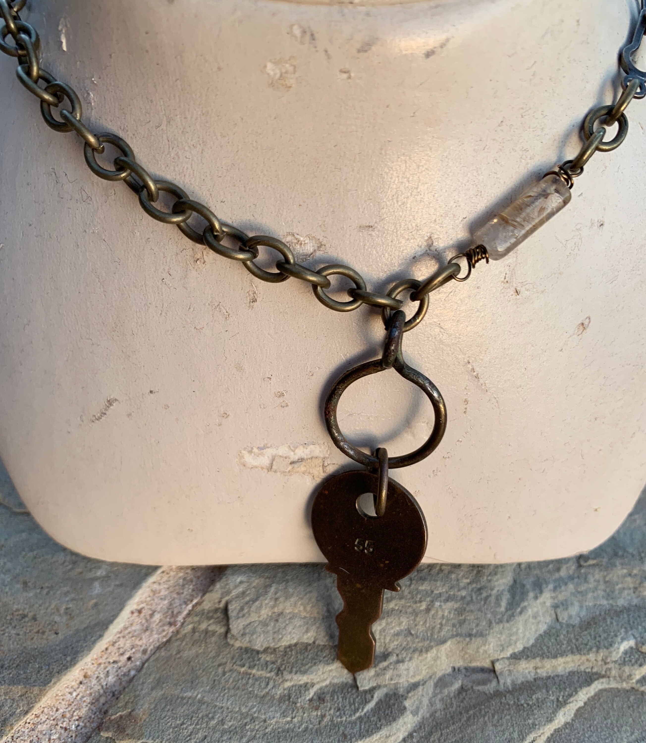 I'VE GOT A CAR 1955 Car Key Assemblage Necklace Antique Key Necklace - Etsy