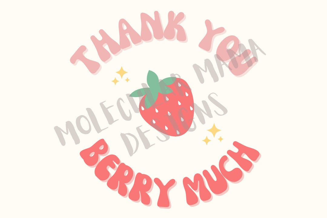 Thank You Berry Much Gift Tag Printable - Etsy