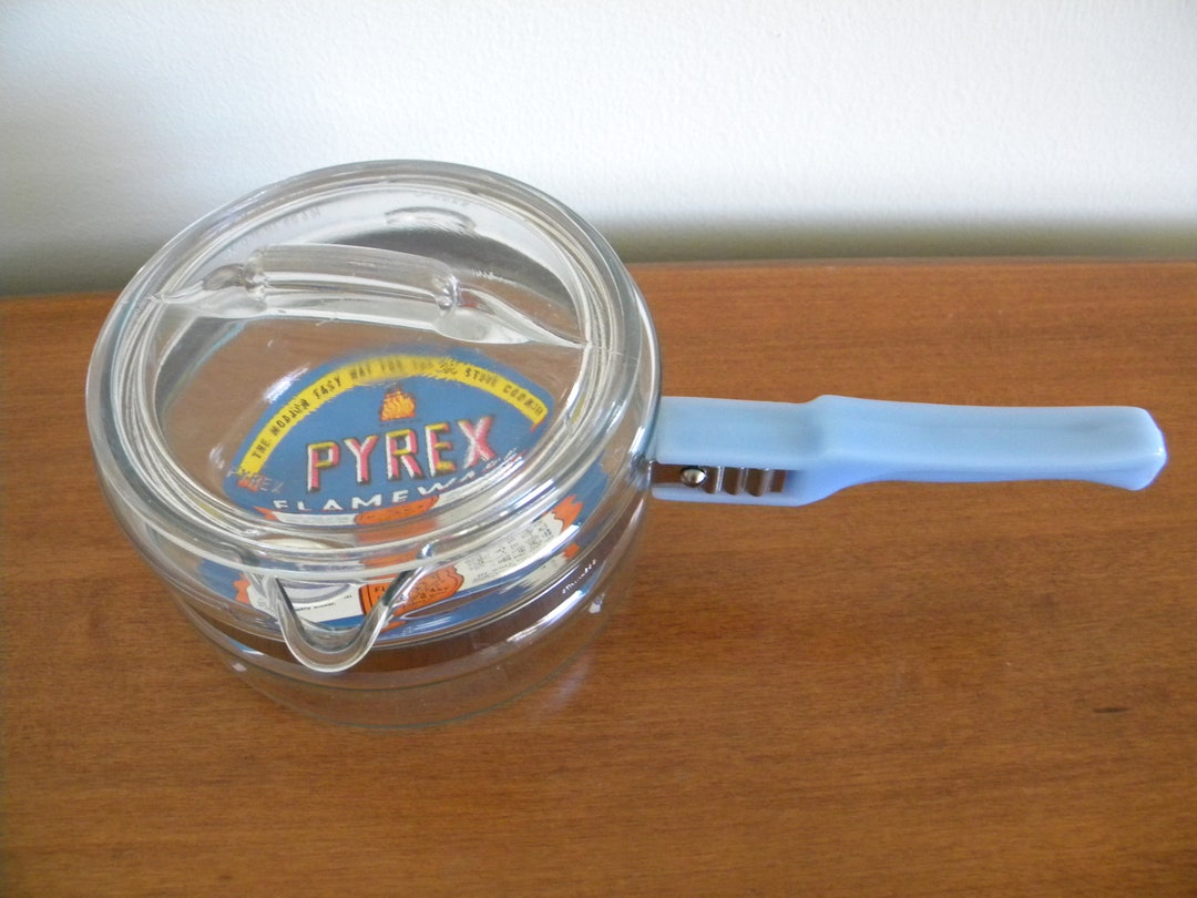 RARE Vintage Pyrex Saucepan Delphite Blue Handle #6322B One Quart ...