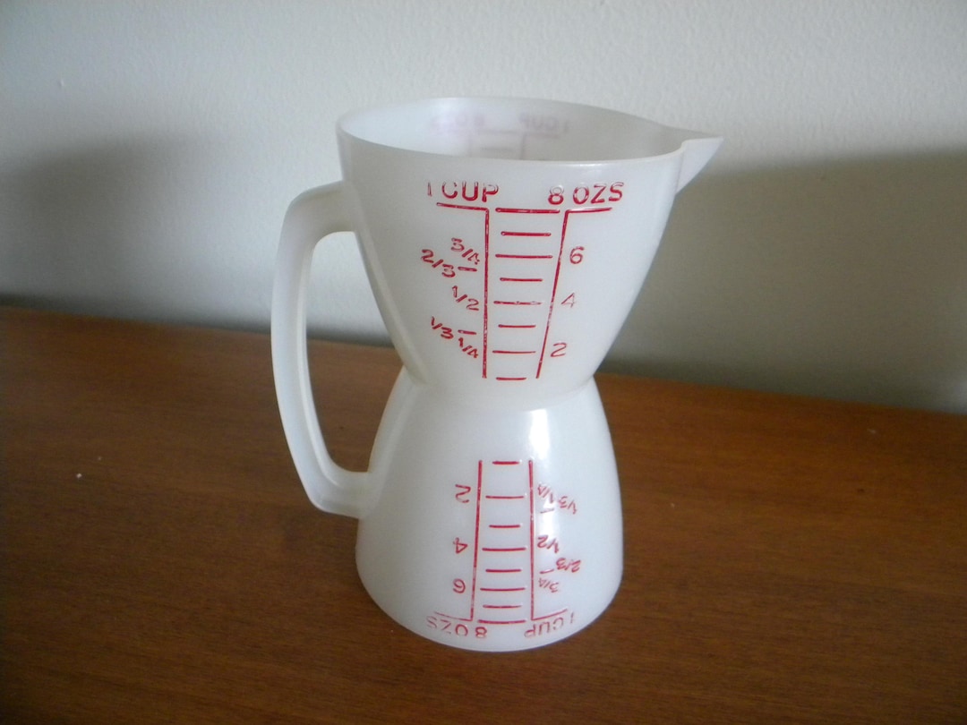 Vintage Tupperware Double Measuring Cup Wet/dry, 1 Cup/8oz - Etsy