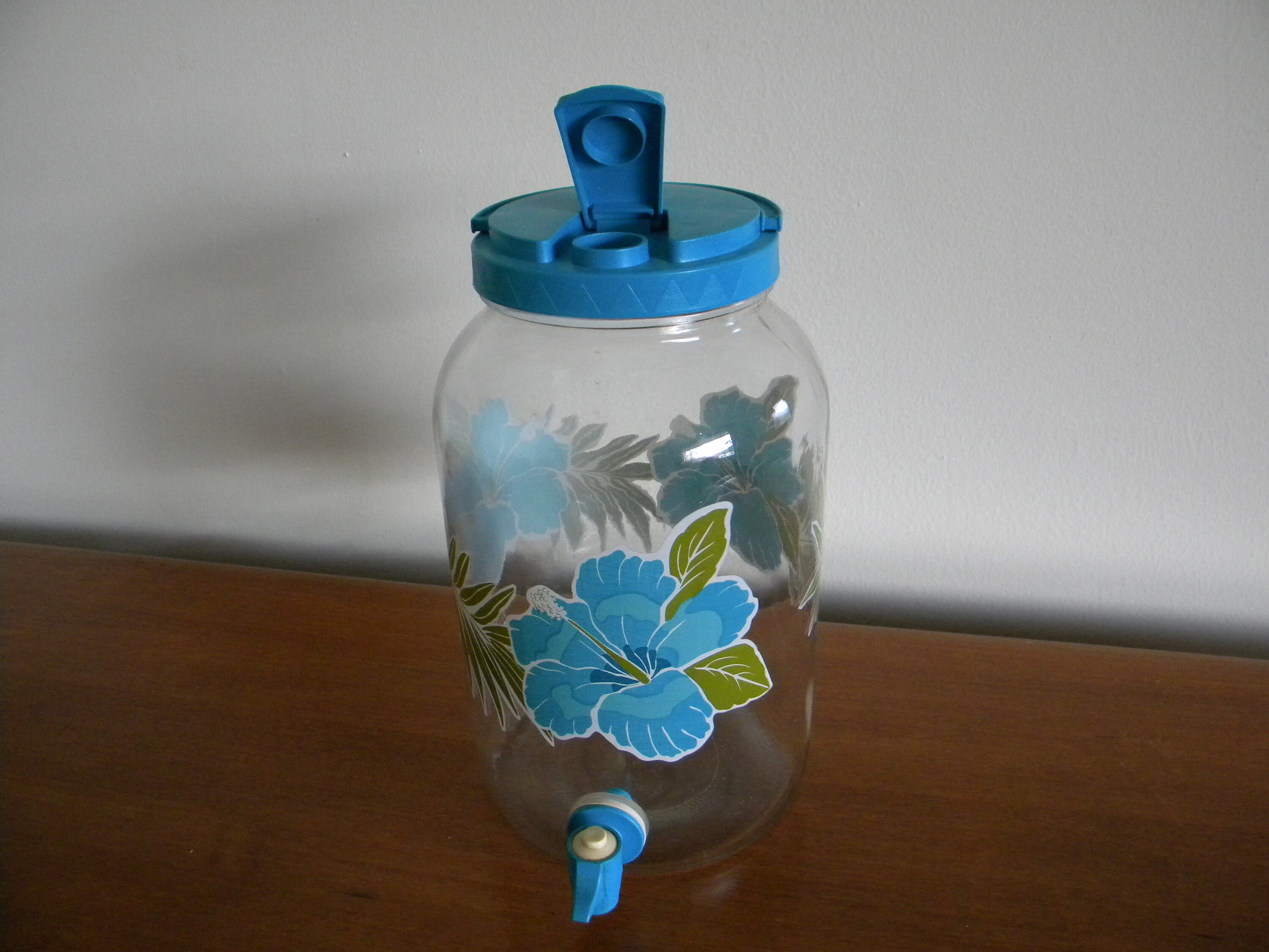 Vintage Sun Tea Jar, Iced Tea Dispenser, One Gallon Floral - Etsy