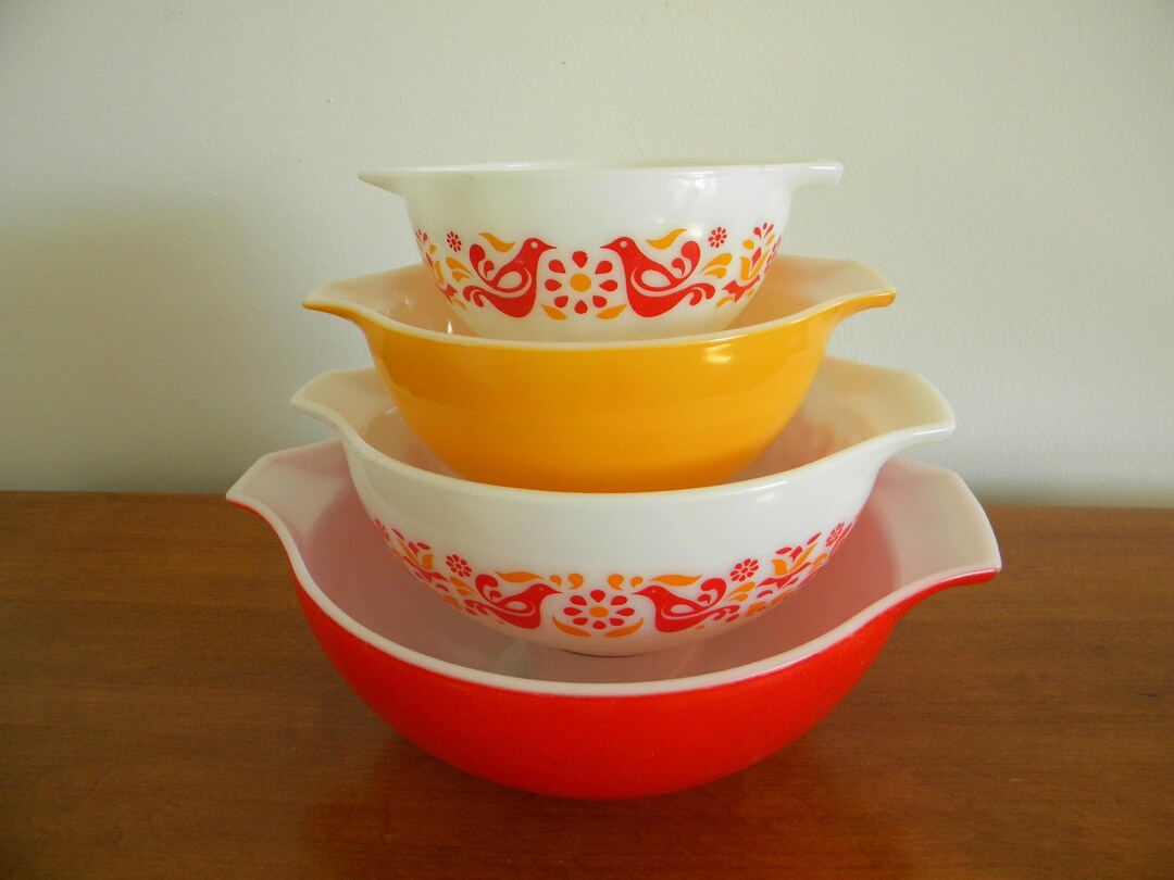 Vintage Pyrex Friendship Cinderella Nesting Bowl Set 441 442 443 444 - Etsy