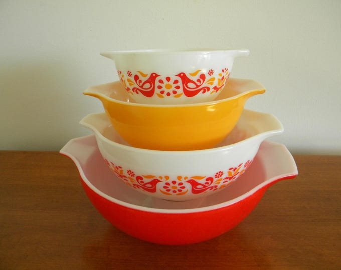 Vintage Pyrex Friendship Cinderella Nesting Bowl Set 441 442 443 444 - Etsy