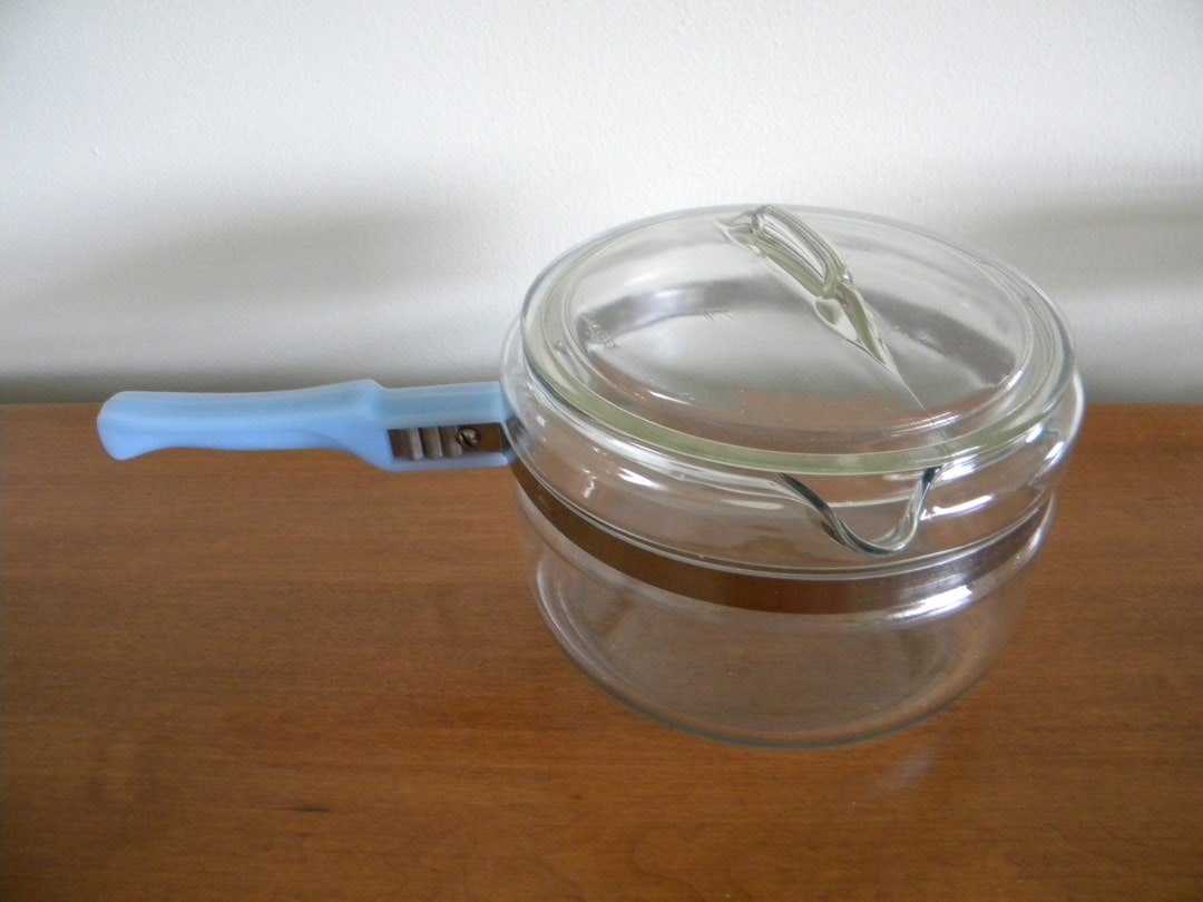 Vintage Pyrex Saucepan Delphite Blue Handle #6324B 2 Quart Flameware - Etsy