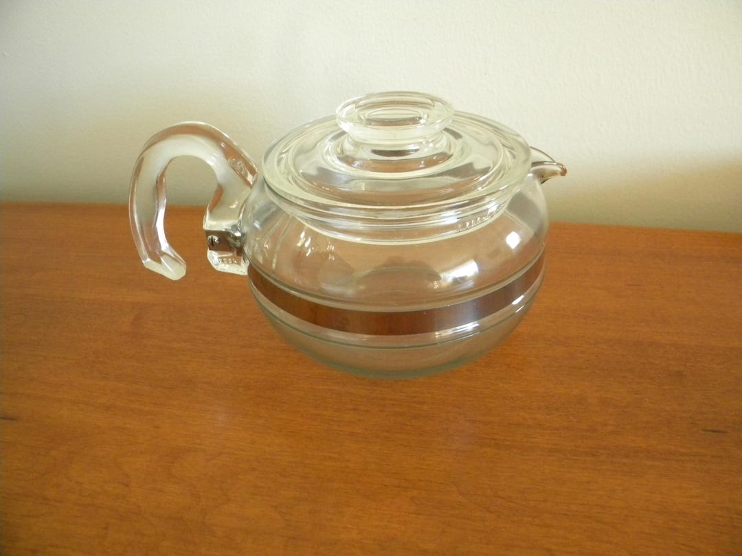 Vintage Pyrex Flameware 6 Cup Glass Teapot #8446 - Etsy