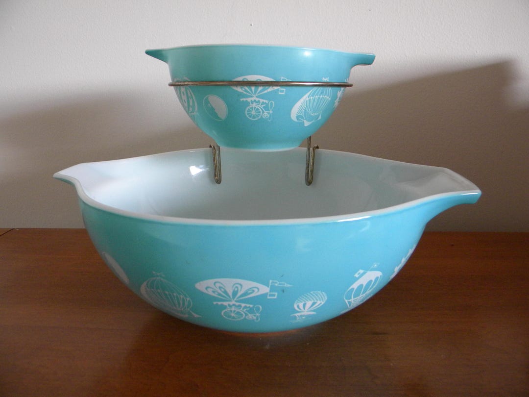 Vintage PYREX Balloons Promotional Chip and Dip Set 1958 With Bracket ...