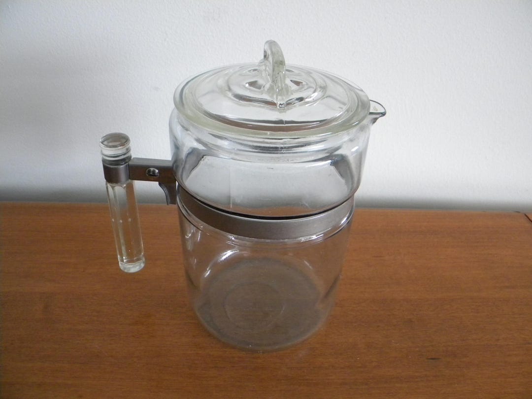Vintage PYREX Flameware Coffee Percolator Pot & Lid - 6 Cup #8106 ...
