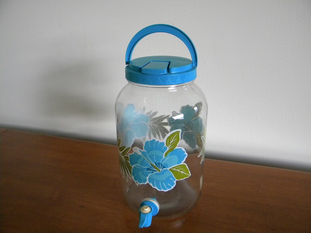 Vintage Sun Tea Jar, Iced Tea Dispenser, One Gallon Floral - Etsy