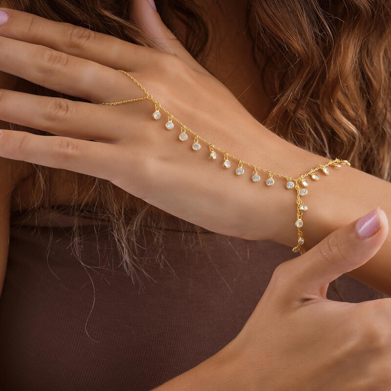 Hand Chain Rose Gold - Etsy