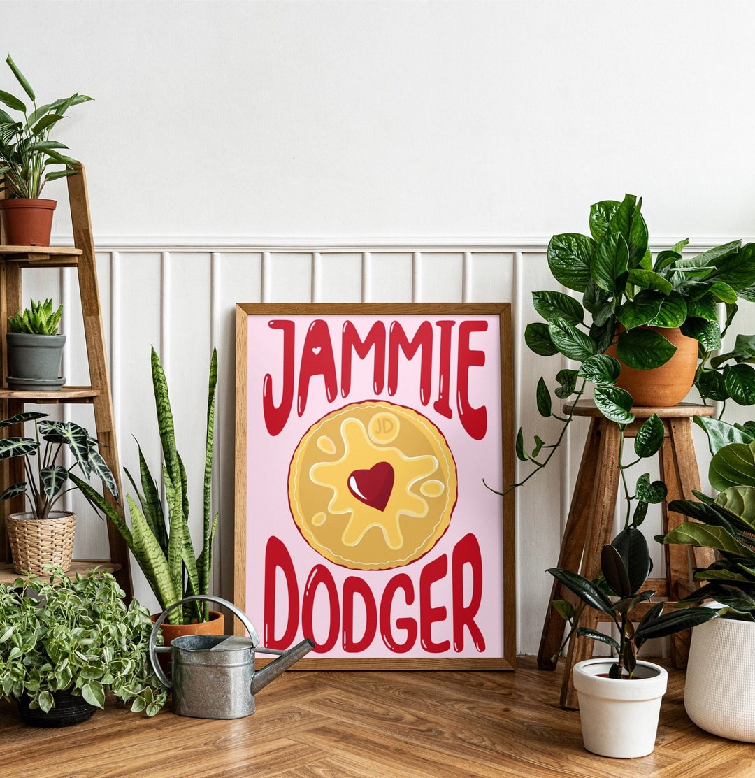 Jammie Dodger Biscuit Art Print / Kitchen Wall Art / Art for Kitchen ...