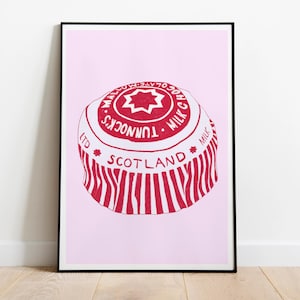 Tunnocks Tea Cakes Kitchen Poster/art Print, Unframed A5 A4 A3, Pink ...