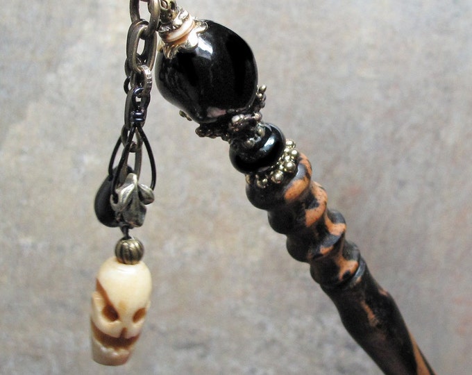 Voodoo Priestess Bone Skull Hair Stick of Marie Leveau - Etsy