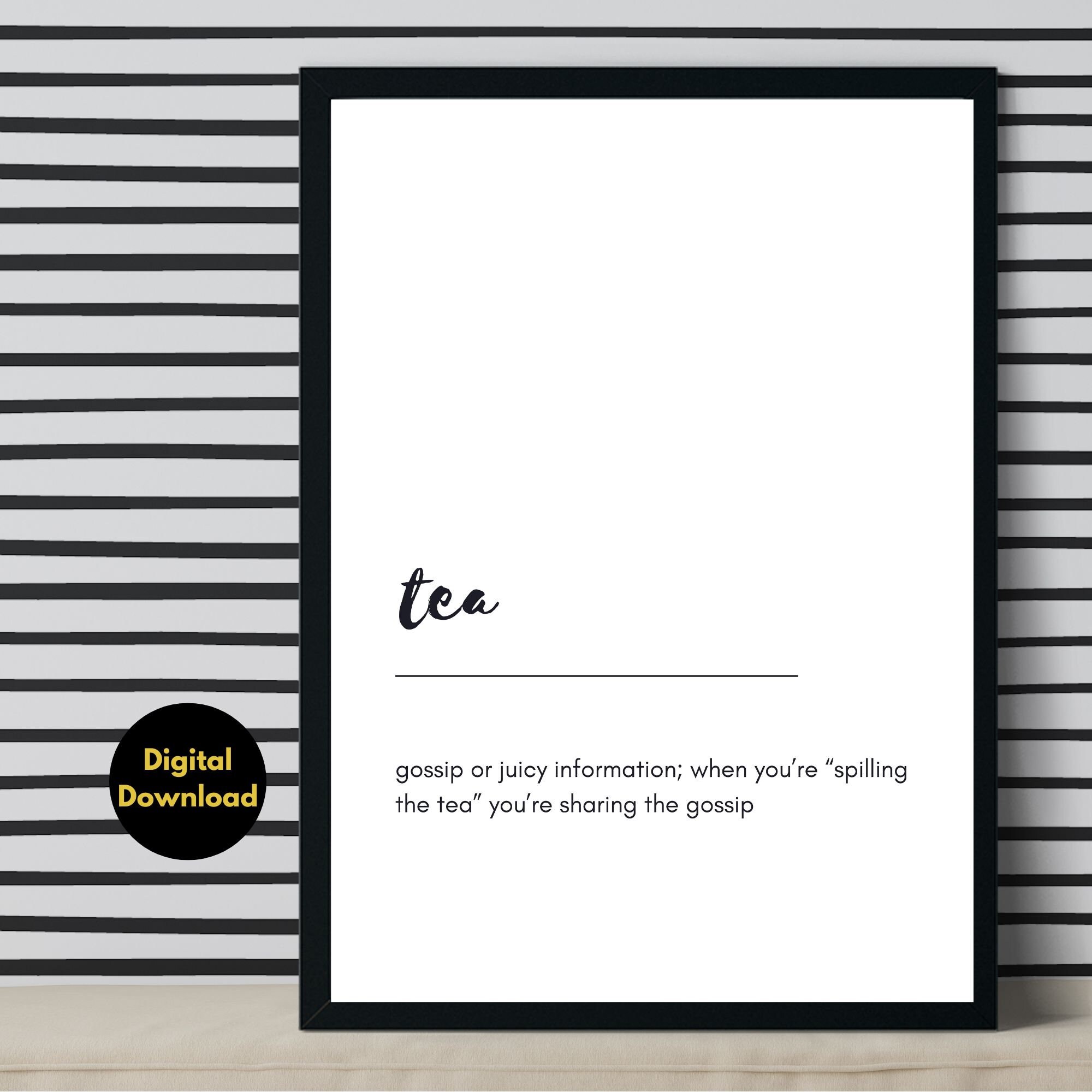 Tea Gen Z Humor American Slang Word Definition Poster Dorm Room ...