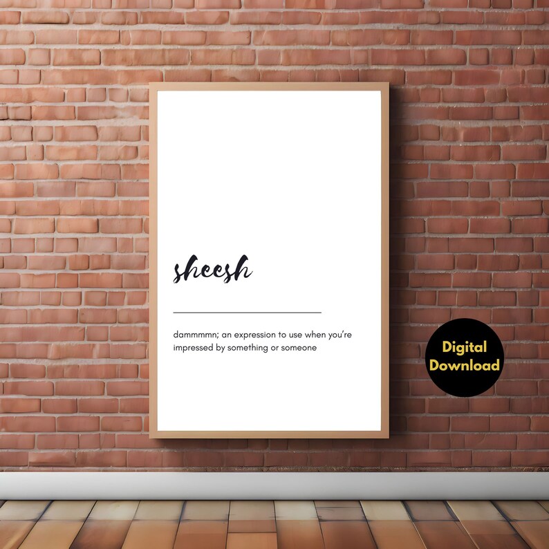 Side Eye Gen Z Humor American Slang Word Definition Poster Dorm Room ...