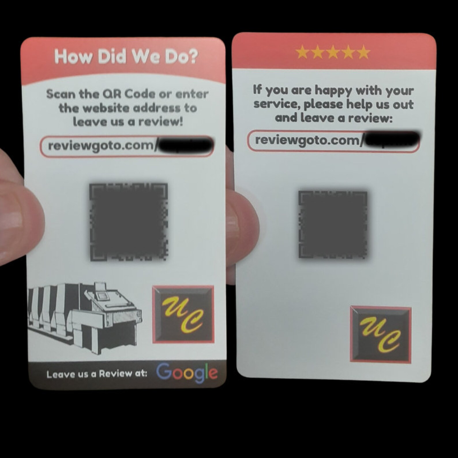 Review Cards, Bakery Style #3 Review Cards, QR Code Business Cards ...