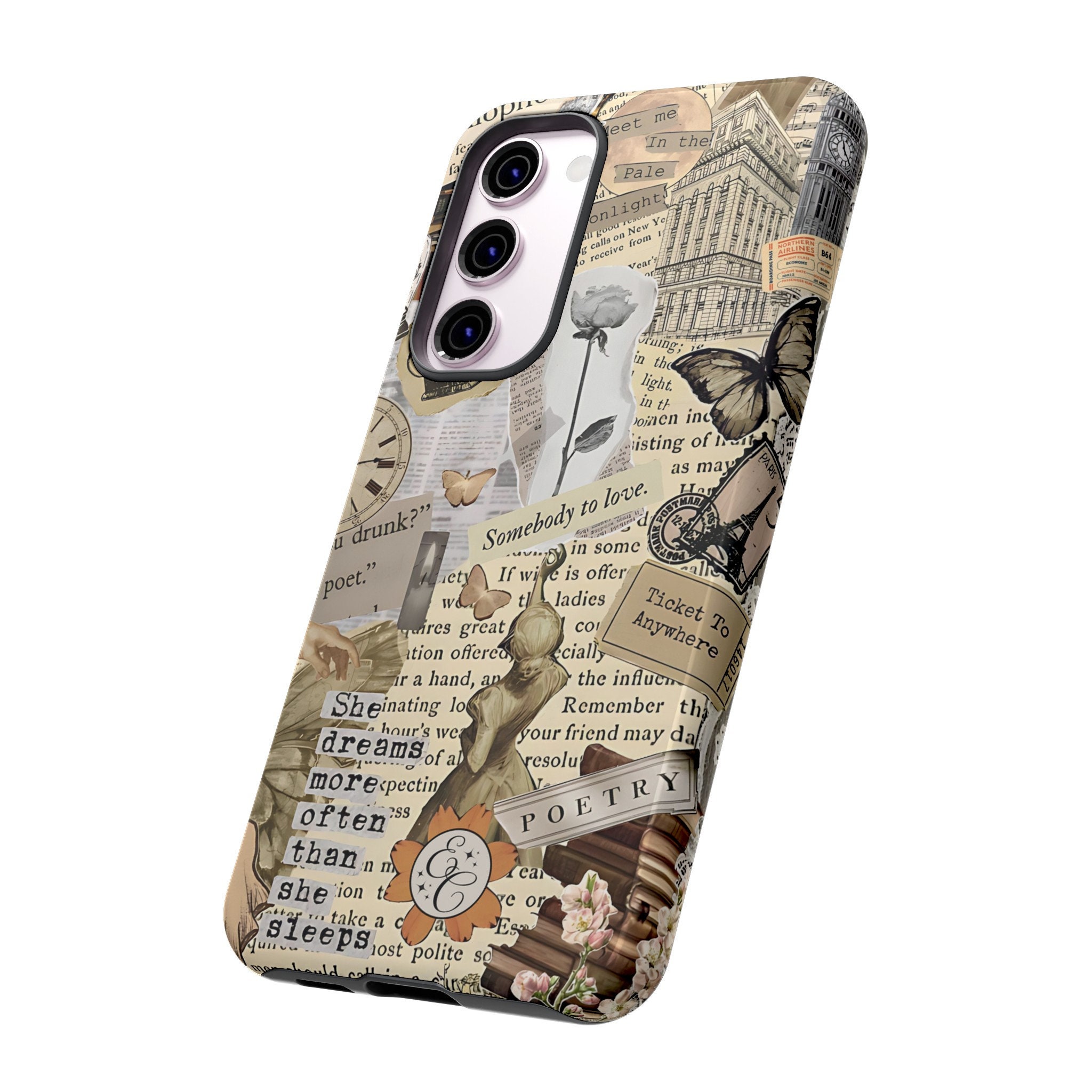 Library Romance Collage Tough Phone Cases, iPhone 8 X 11 12 13 14 15 ...