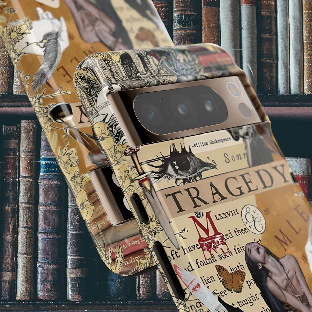Shakespeare Tragedy Collage Tough Phone Case, iPhone 8 X 11 12 13 14 15 ...