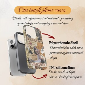 Shakespeare Tragedy Collage Tough Phone Case, iPhone X 11 12 13 14 15 ...