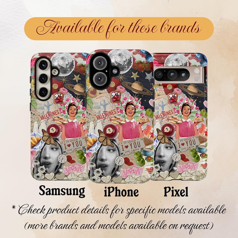 Retro Aesthetic Collage Art Tough Phone Case, iPhone X 11 12 13 14 15 ...