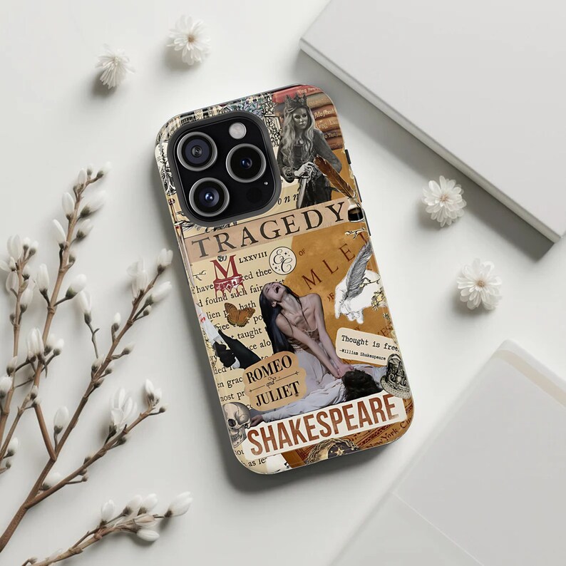 Shakespeare Tragedy Collage Tough Phone Case, iPhone X 11 12 13 14 15 ...