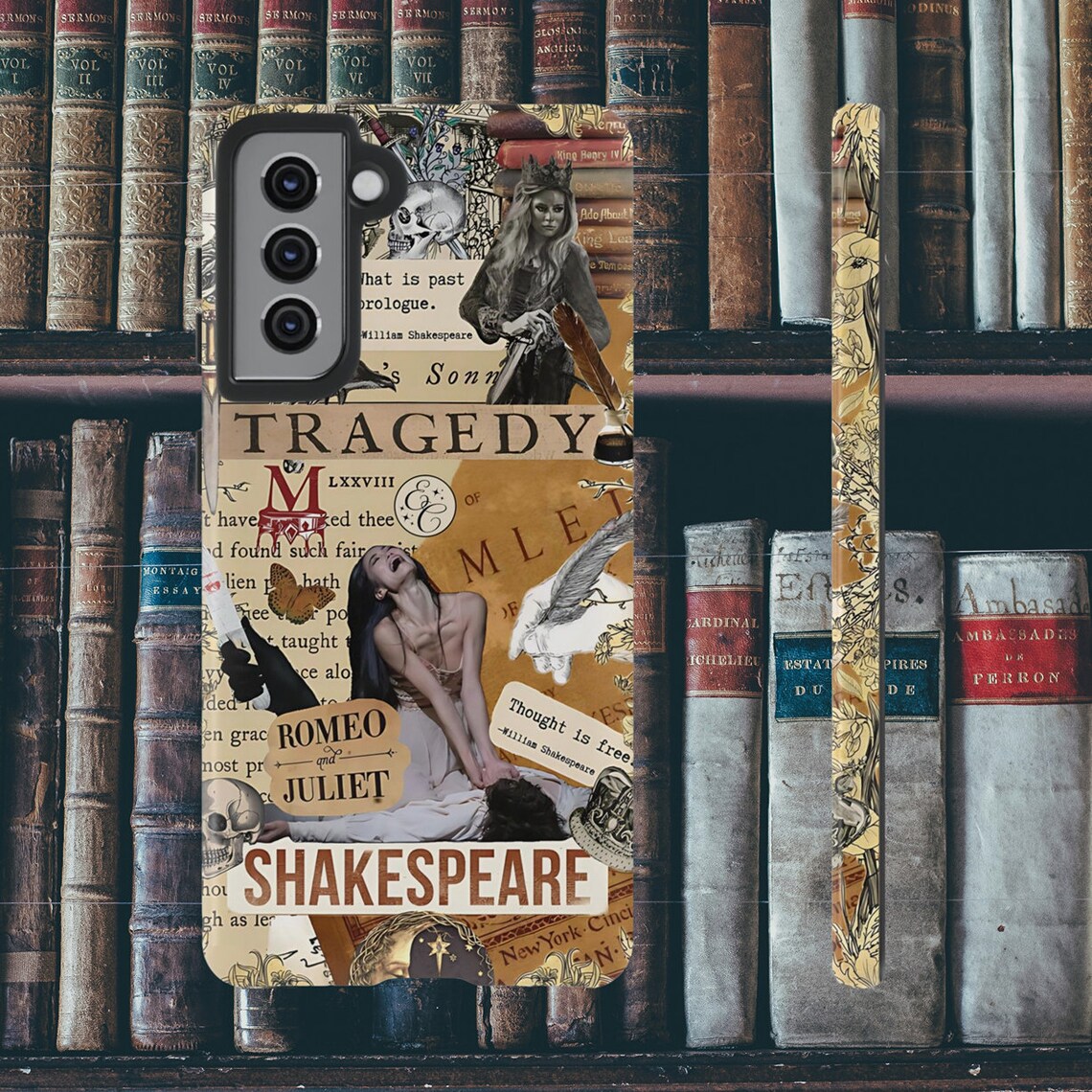 Shakespeare Tragedy Collage Tough Phone Case, iPhone 8 X 11 12 13 14 15 ...