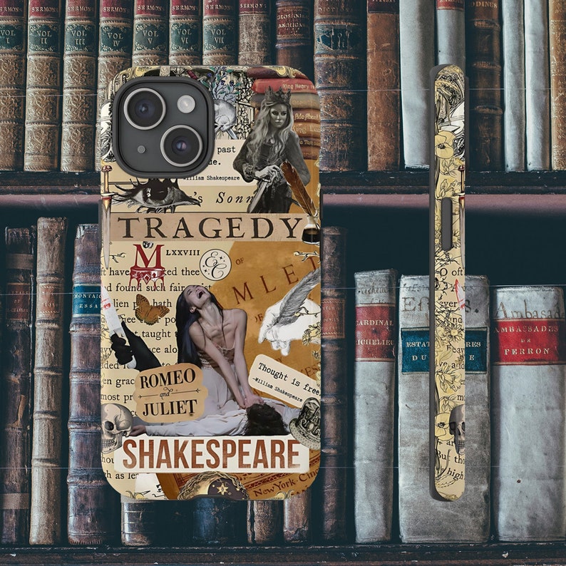 Shakespeare Tragedy Collage Tough Phone Case, iPhone 8 X 11 12 13 14 15 ...